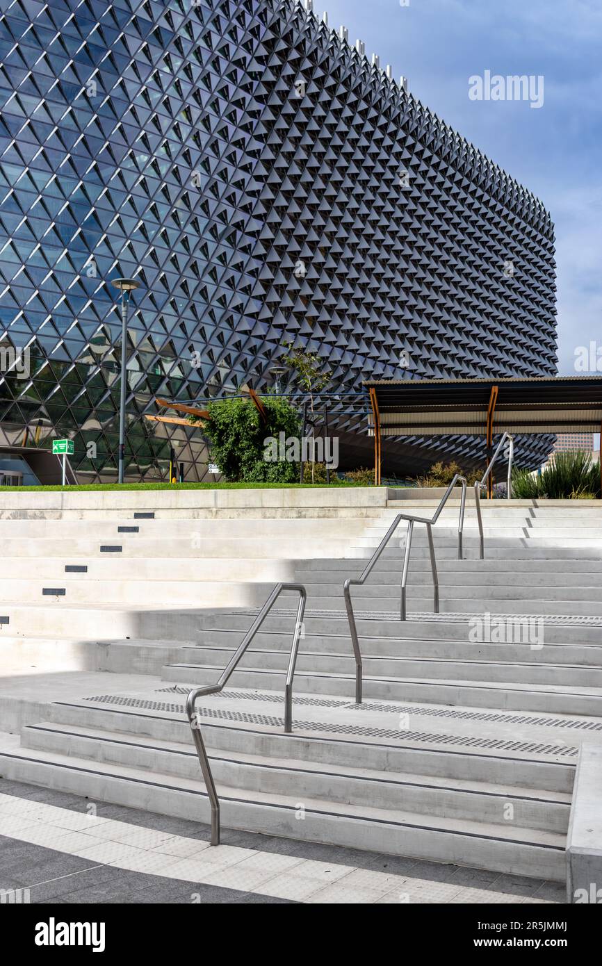 South Australia's SAHMRI building and outdoor concrete stairs Stock ...