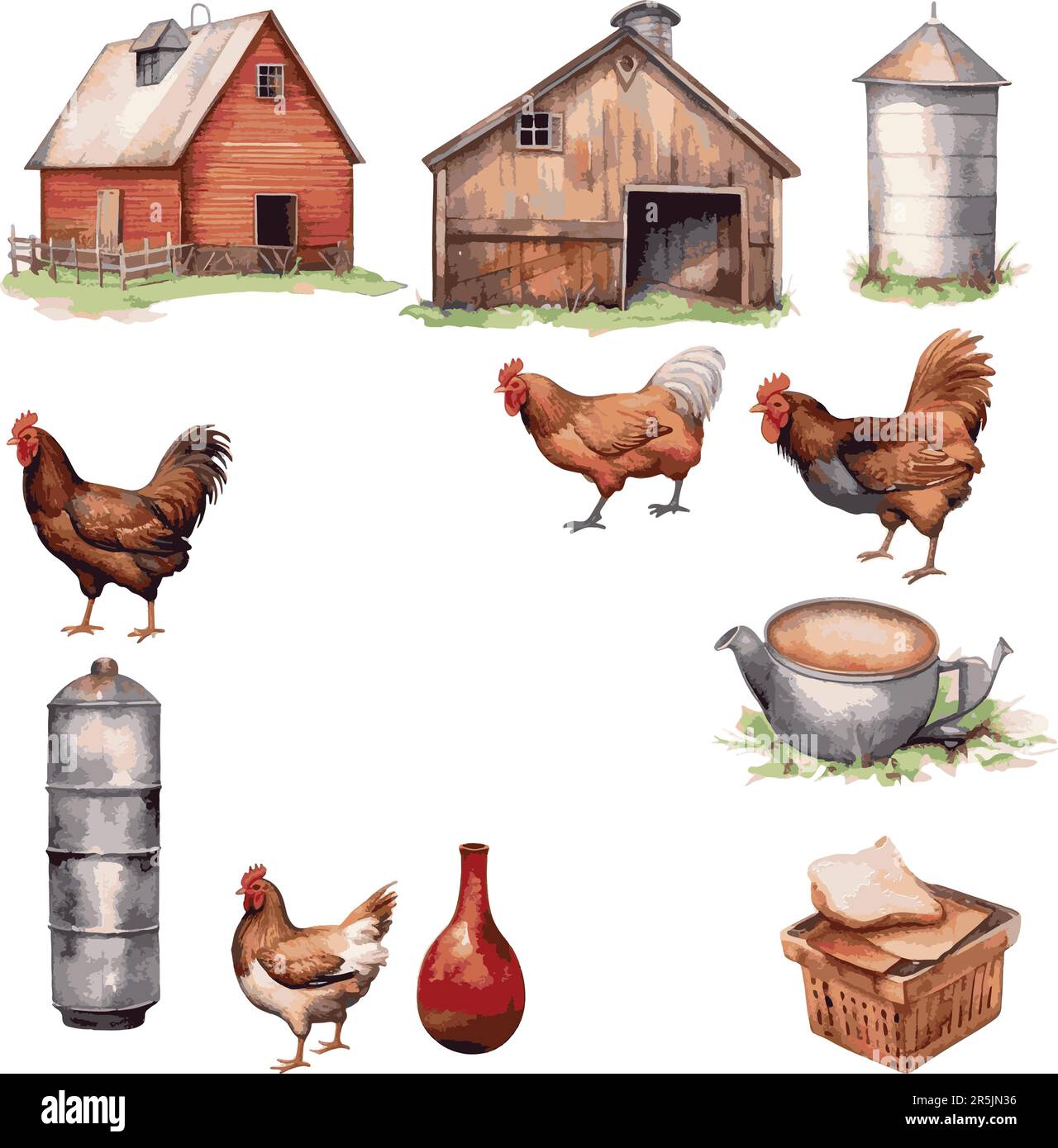 Village from the air Stock Vector Images - Alamy