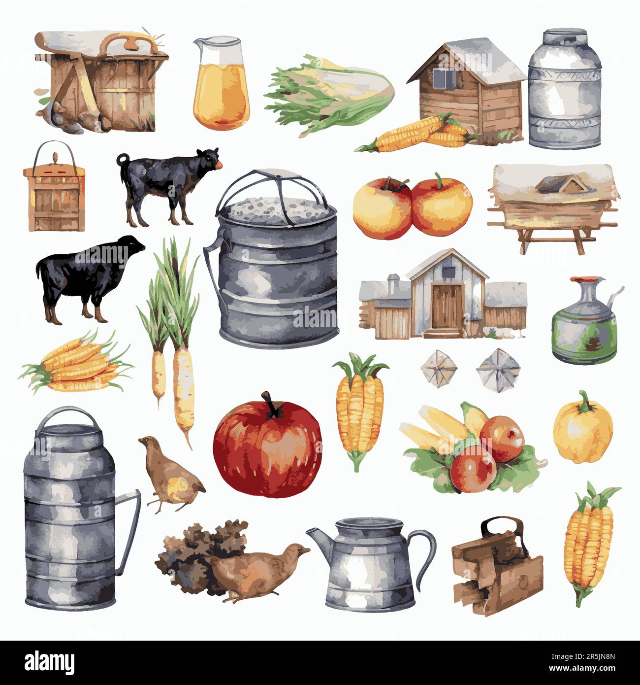 Food products from above Stock Vector Images - Alamy