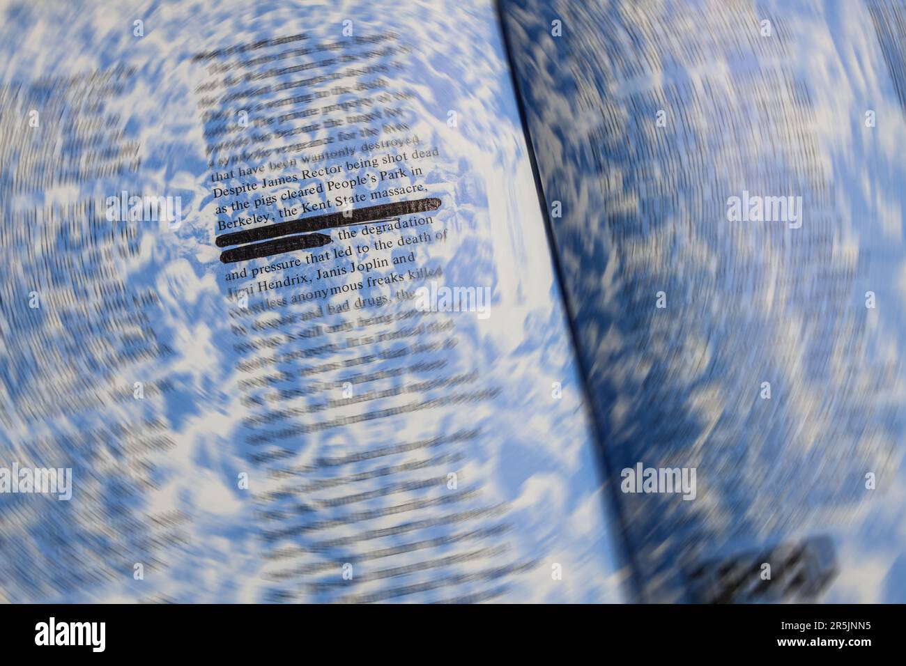 A redaction in Mick Farren’s controversial book Watch Out Kids ...