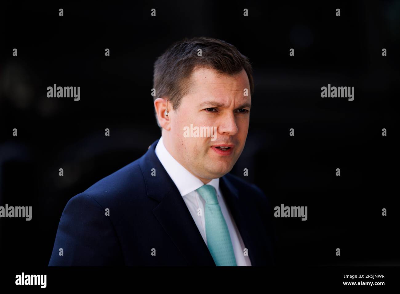 Robert Jenrick, Minister for Immigration, at BBC Broadcasting House as ...