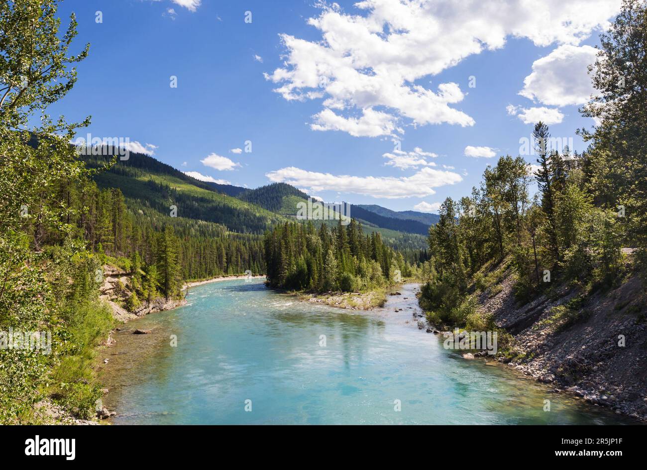 Beautiful mountains river in summer season, Canada Stock Photo - Alamy