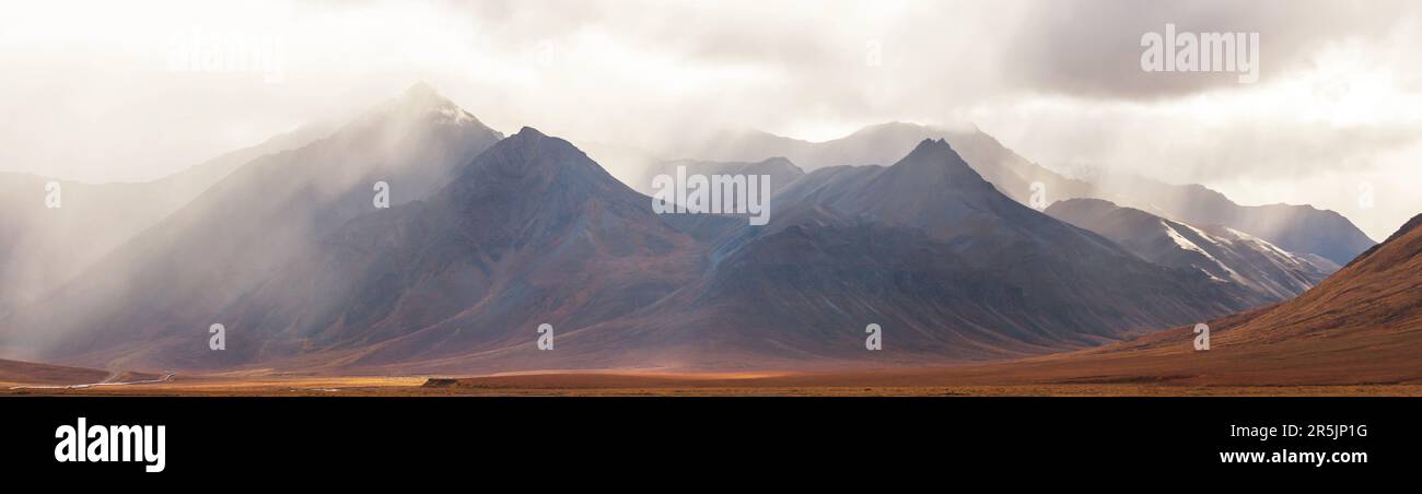 Rain clouds in arctic tundra Stock Photo - Alamy