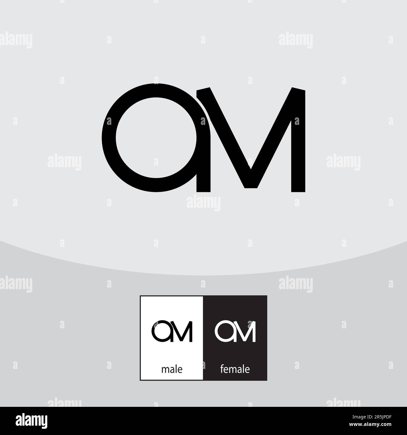 A and M Letter Logo. Black Color. - Vector Stock Vector Image & Art - Alamy