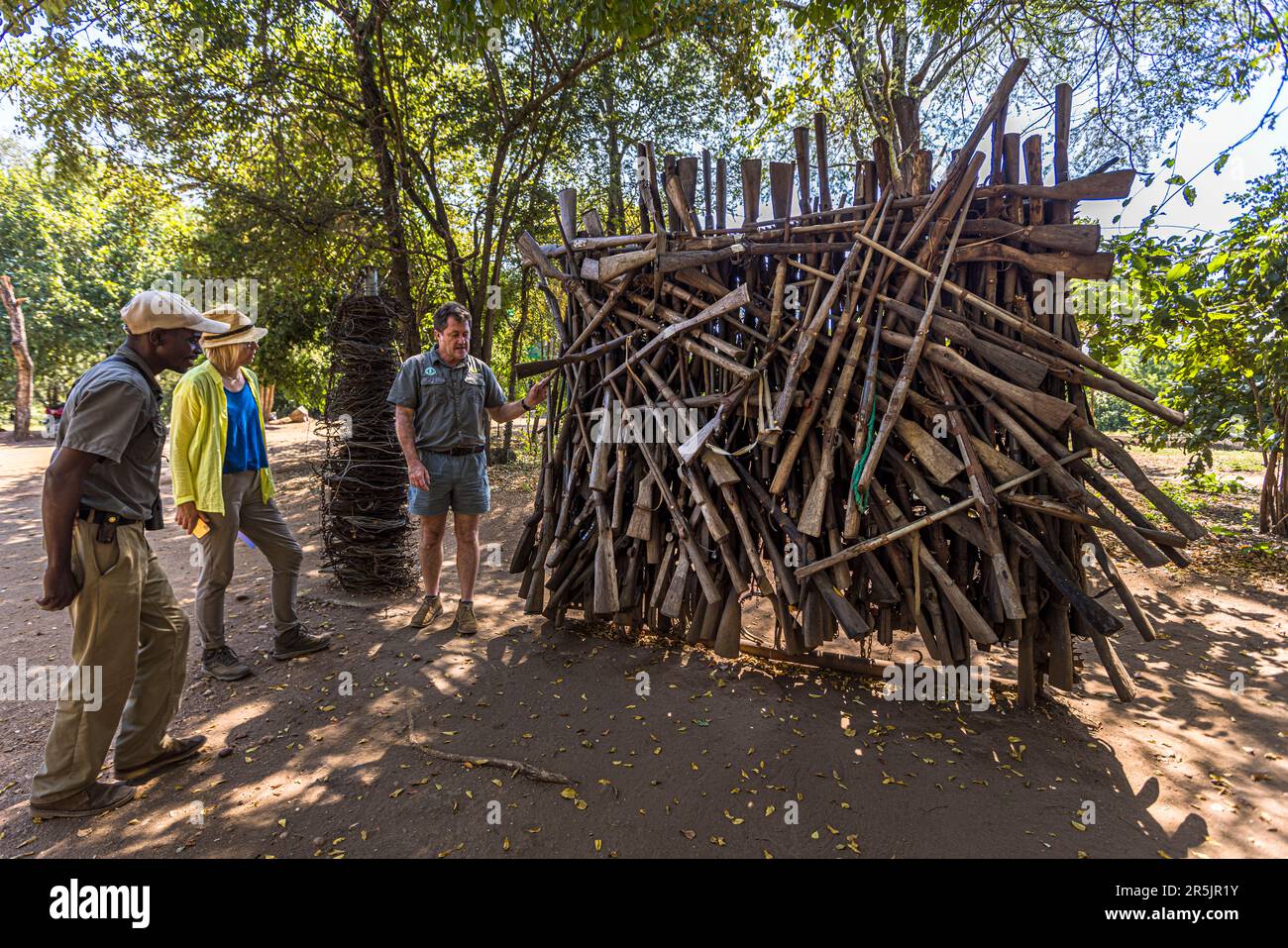 Park Manager John Adendorff, Majete Wildlife Reserve, uses confiscated ...