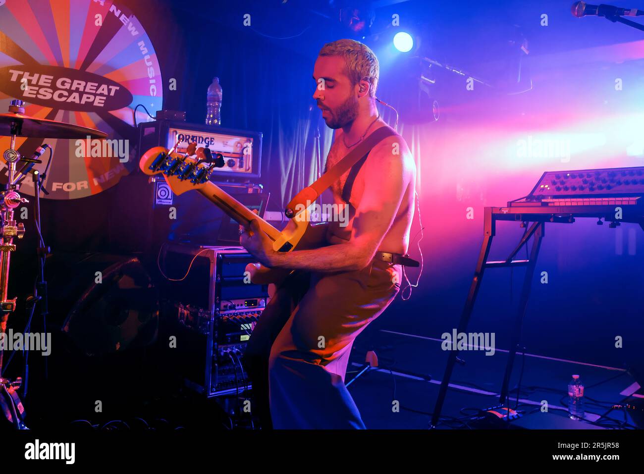 Brighton Beach, City of Brighton & Hove, East Sussex, UK. Larkins performing at The komedia, The ...