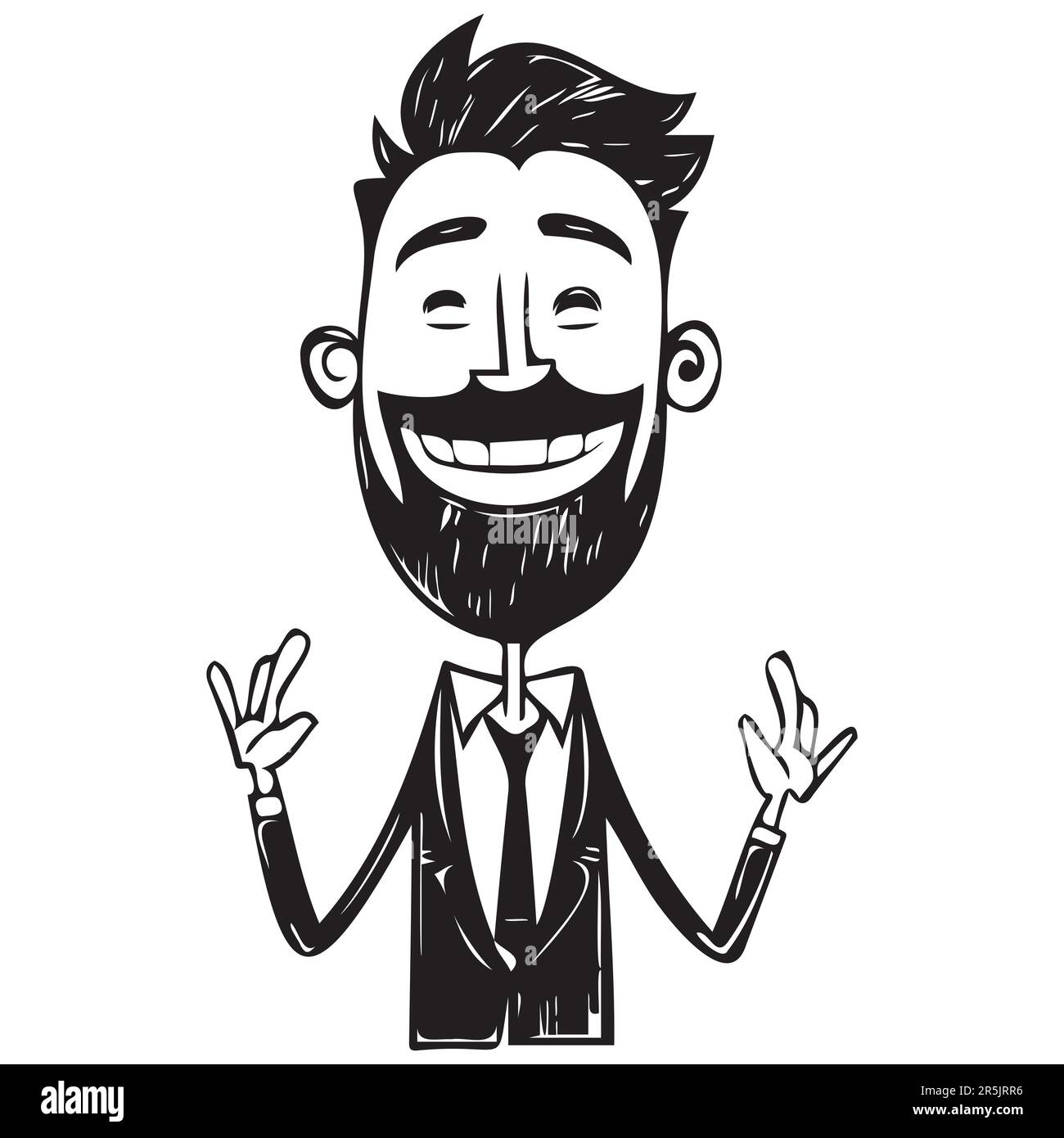 hand drawn office worker isolated on white background Stock Vector ...