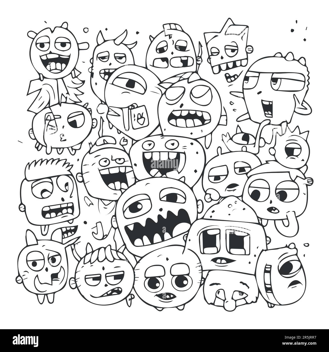 Party of monsters Black and White Stock Photos & Images - Alamy