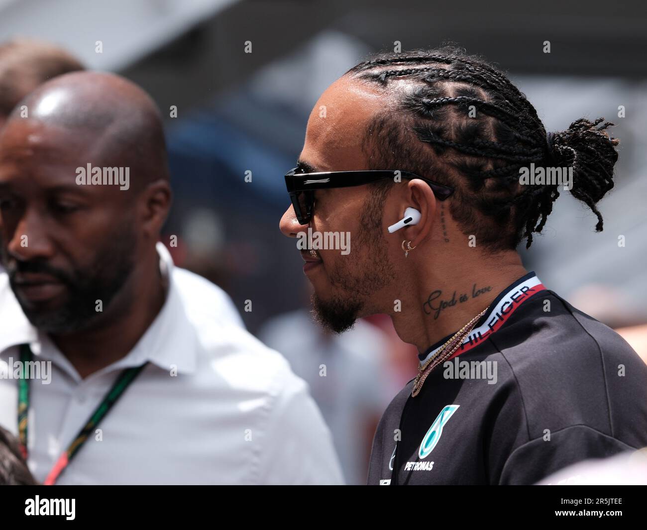 Barcelona, Spain. 04th June, 2023. Lewis Hamilton during the arrival of ...