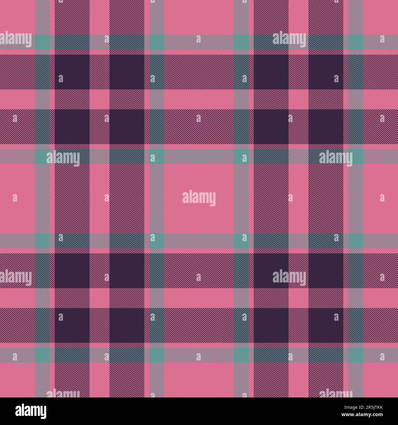 Plaid seamless pattern in pink. Check fabric texture. Vector textile ...