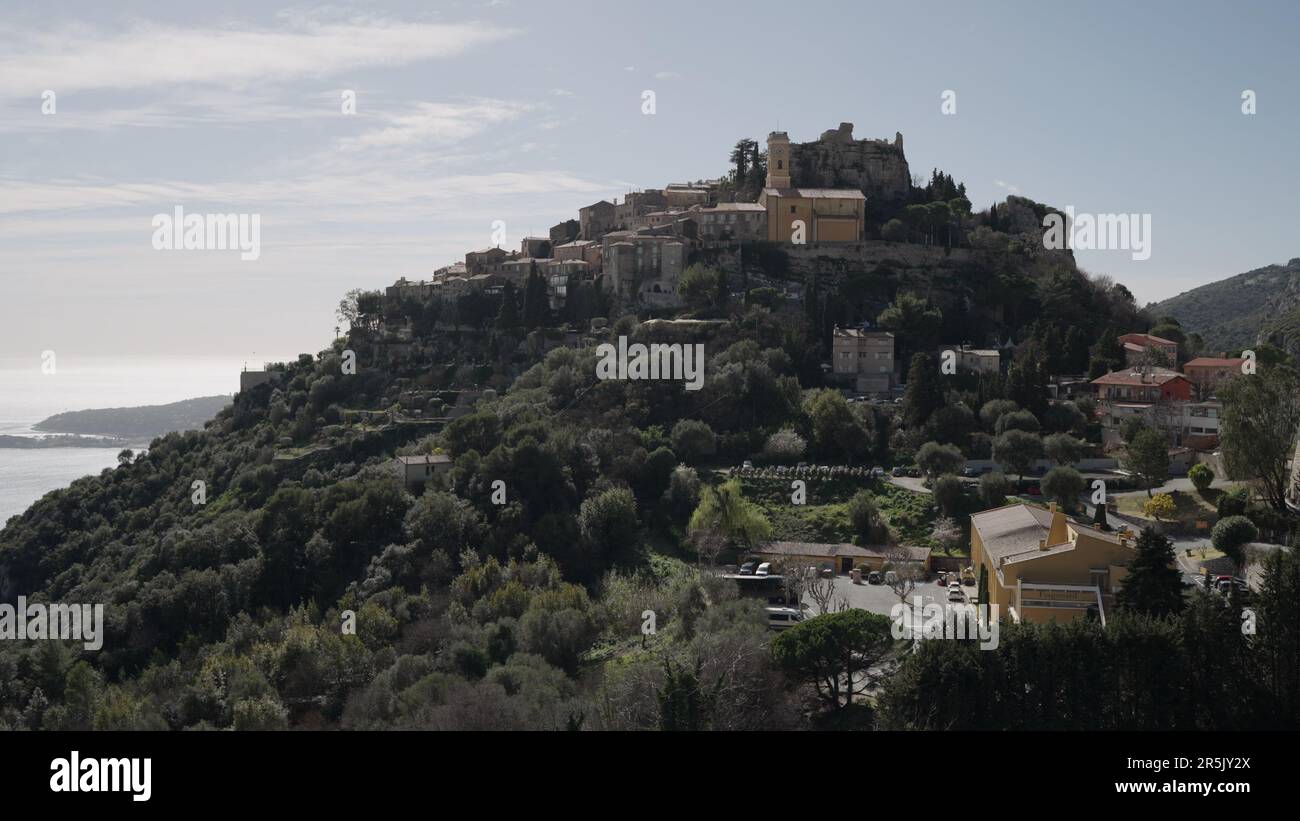 EZE, FRANCE - CIRCA MARCH, 2023: View of Chapelle de la Sainte Croix ...