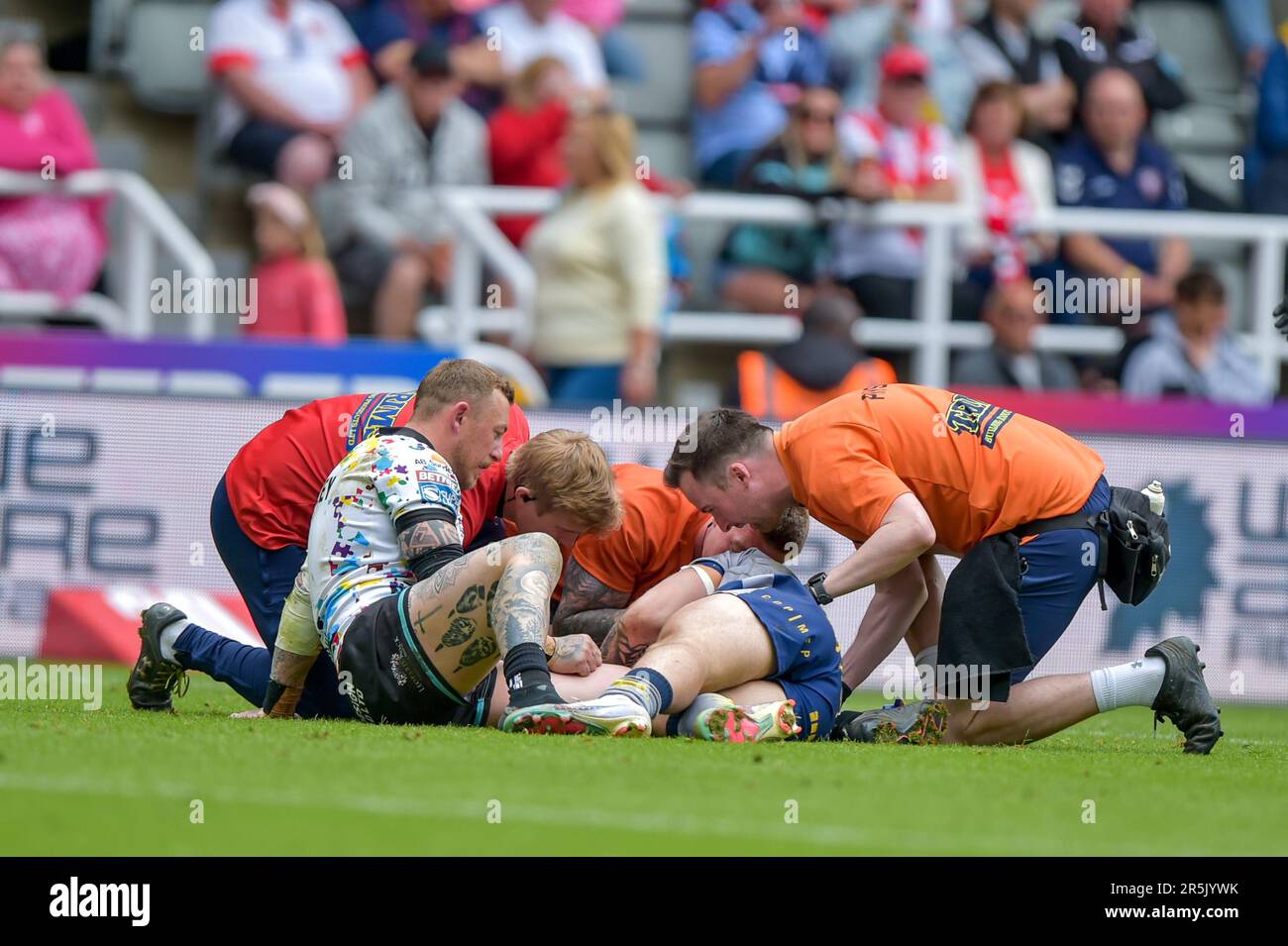 during the Magic Weekend match Wakefield Trinity vs Leigh Leopards at St. James's Park ...