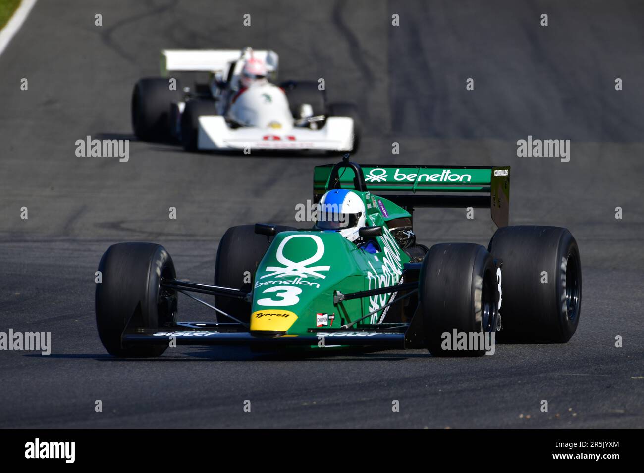 Ian Simmonds, Tyrrell 012, Masters Racing Legends, two races of twenty ...