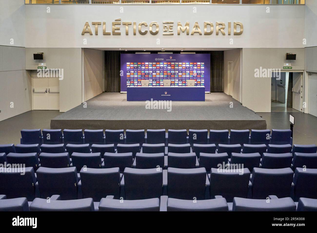 Press conference hall at Civitas Metropolitano Arena, Madrid Stock ...