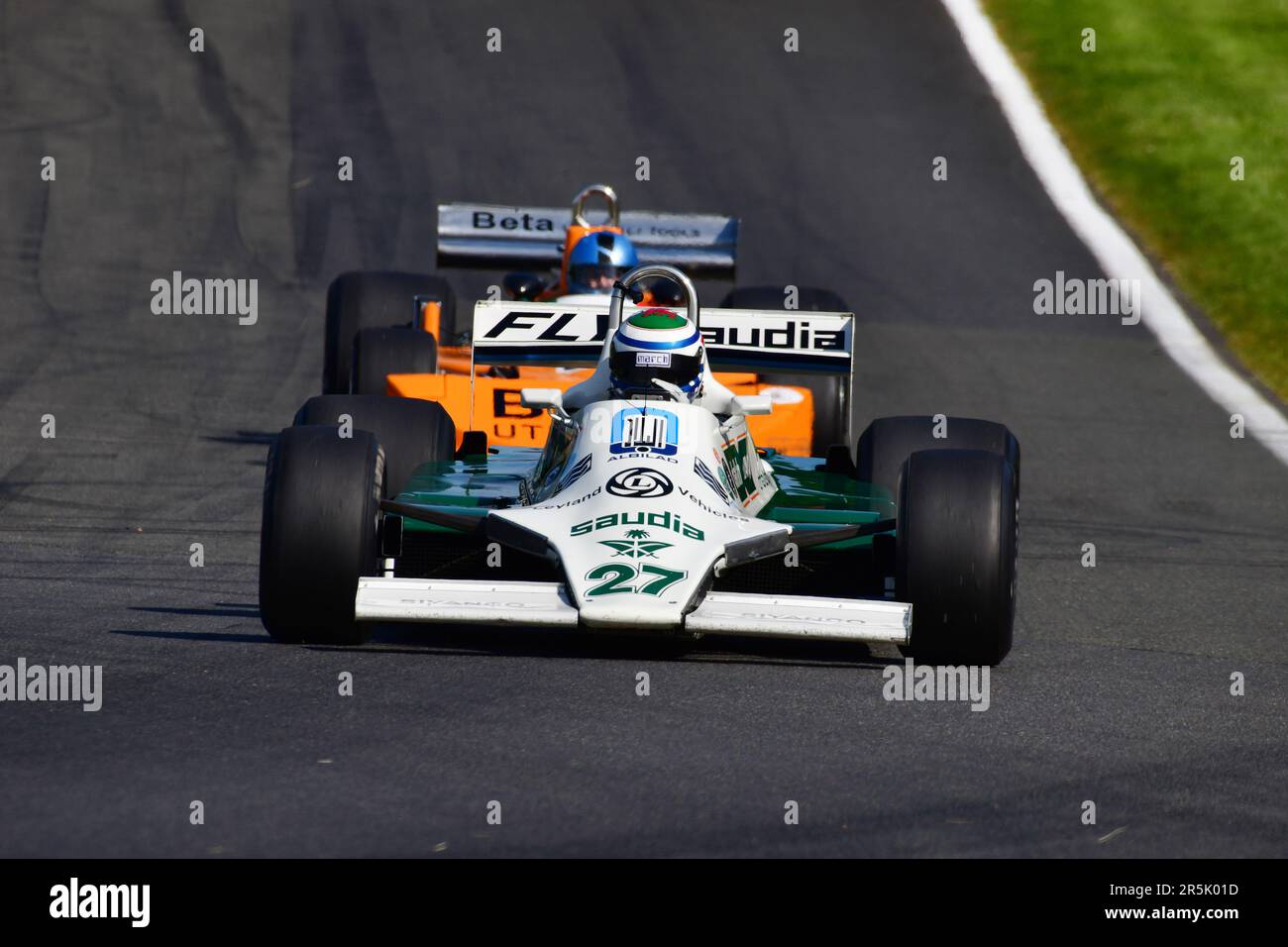Mark Hazell, Williams FW07B, Masters Racing Legends, two races of ...