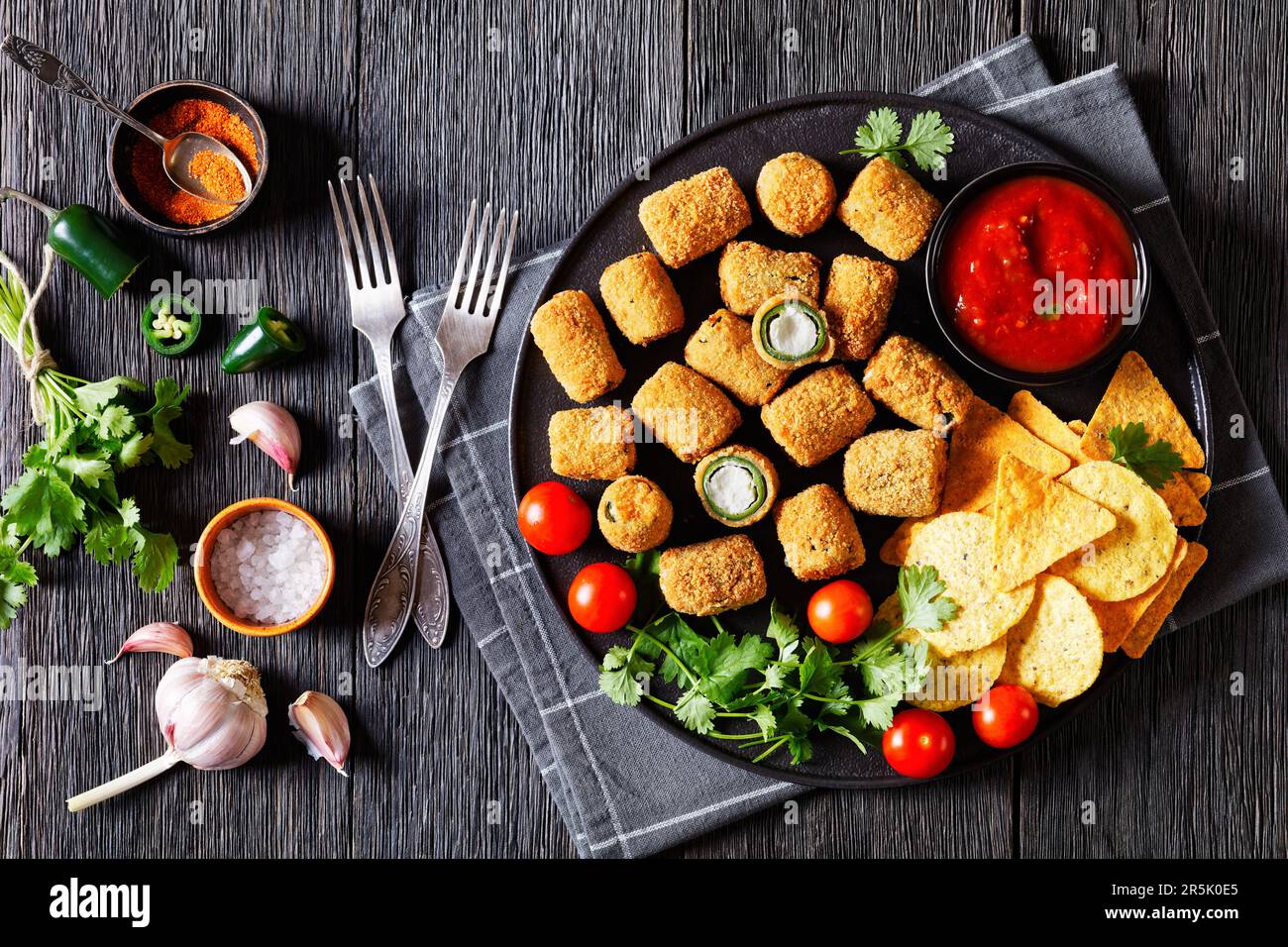 crispy fried jalapeno poppers with melted cream cheese filling with ...