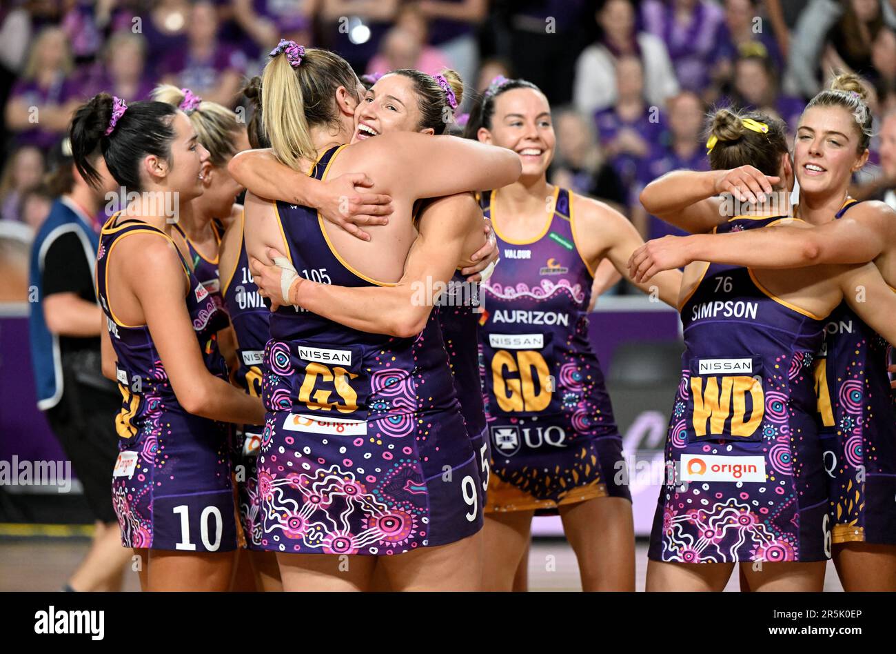 Brisbane, Australia. 04th June, 2023. Kim Ravaillion and Donnell Wallam ...