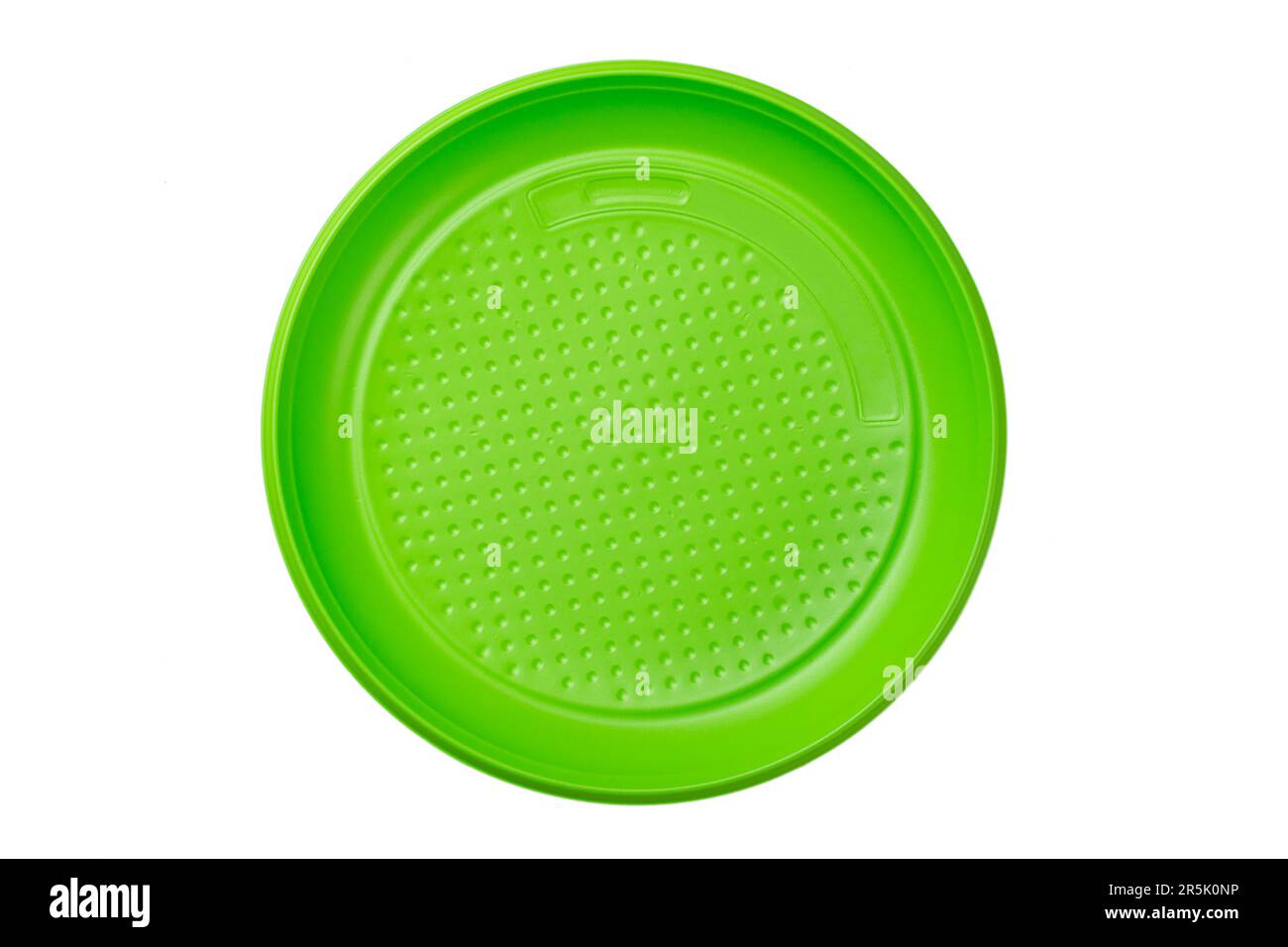 Green plastic plate isolated on white background. file contains ...