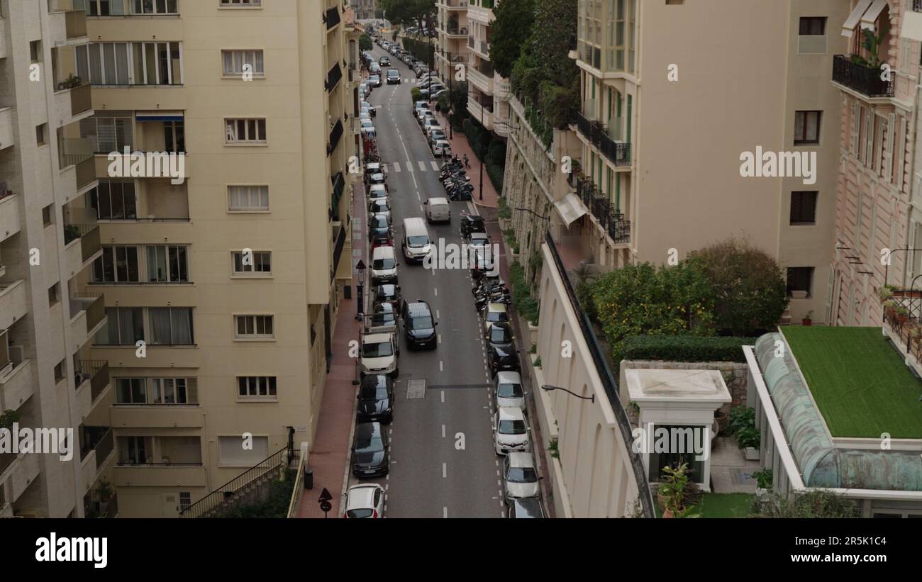 MONACO MONTE-CARLO - CIRCA MARCH, 2023: View of Monaco street in spring ...