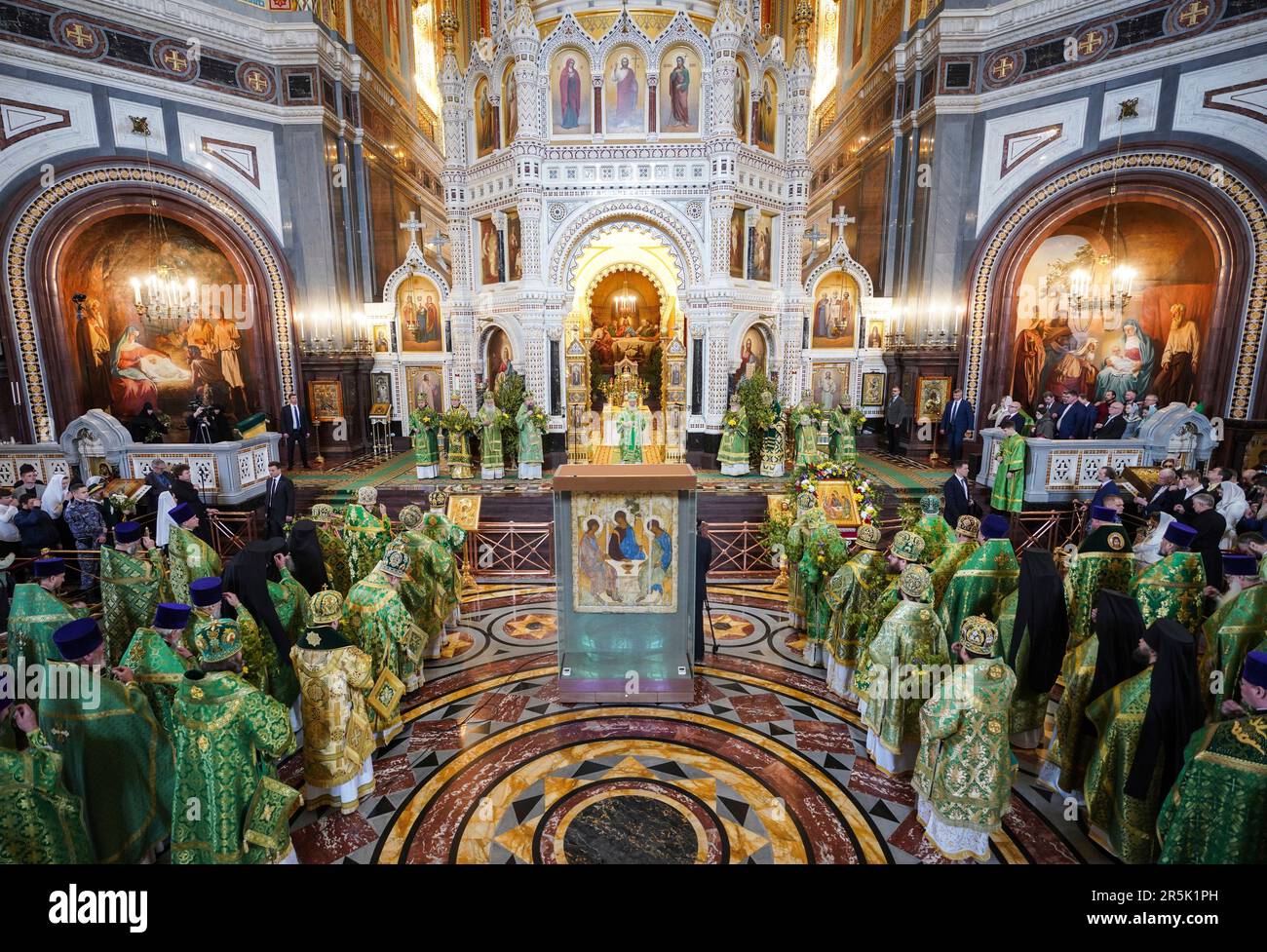 In this photo released by Russian Orthodox Church Press Service ...