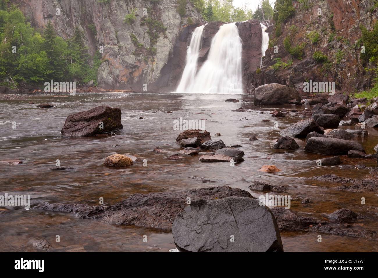 Baptism River High Falls Waterfall Stock Photo - Alamy
