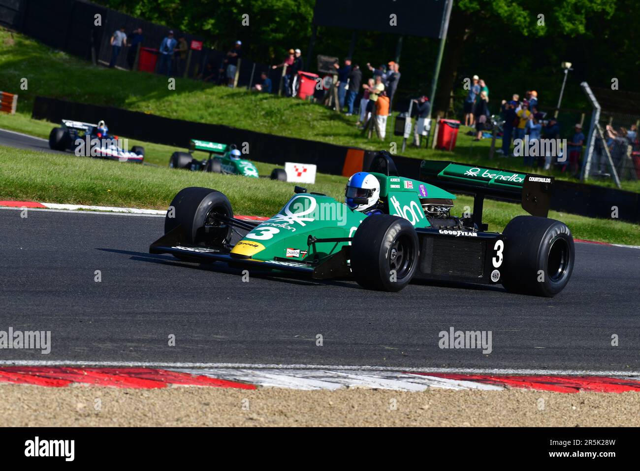Ian Simmonds, Tyrrell 012, Masters Racing Legends, two races of twenty ...