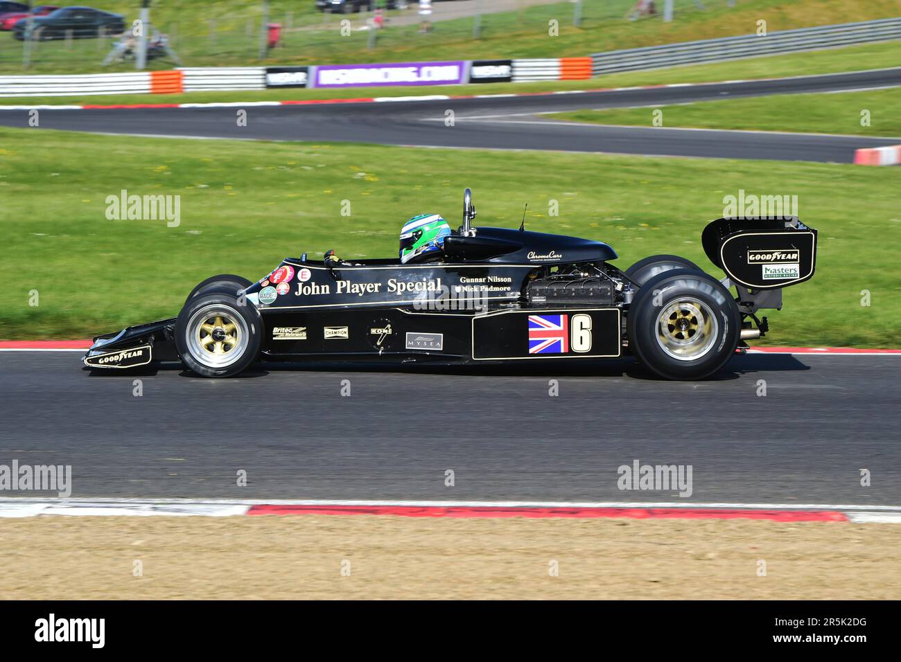 Nick Padmore, Lotus 77, Masters Racing Legends, two races of twenty ...