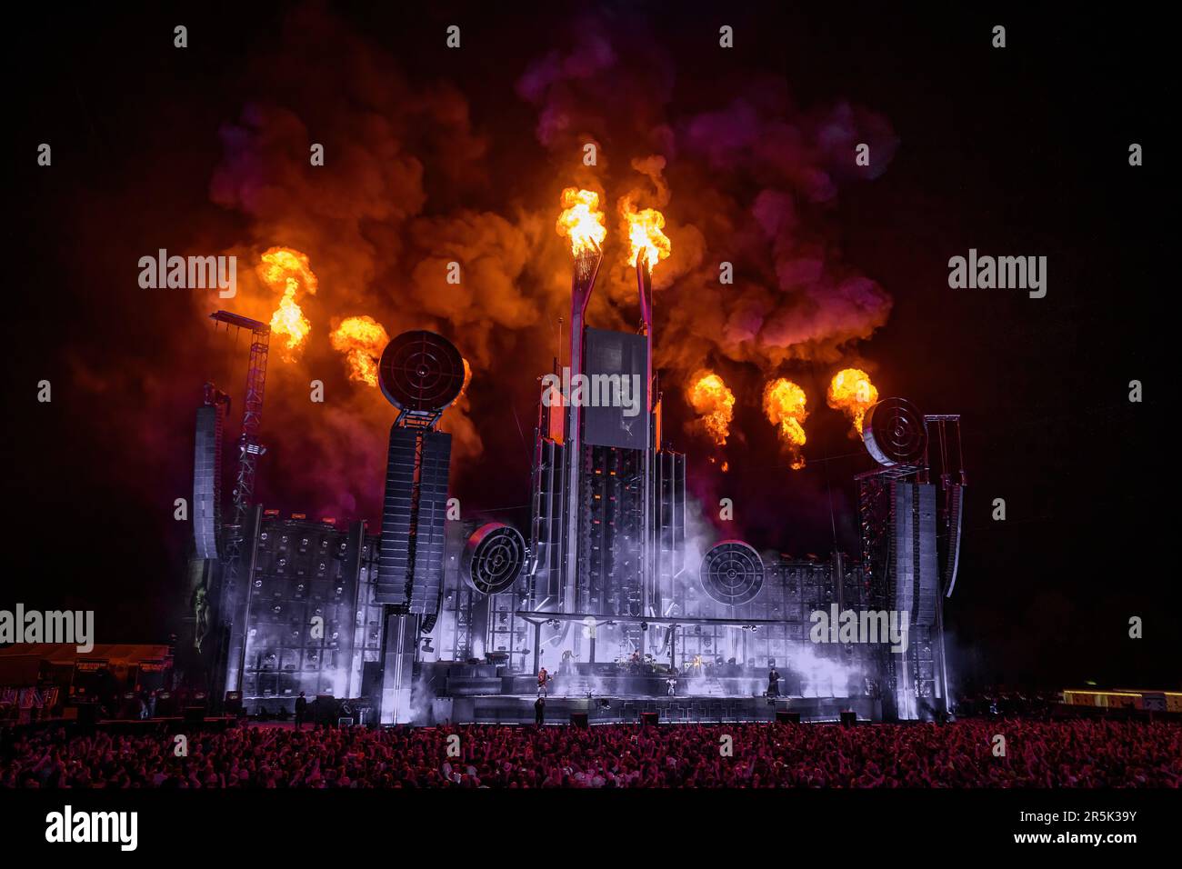 Odense, Denmark. 02nd, June 2023. The German industrial metal band ...