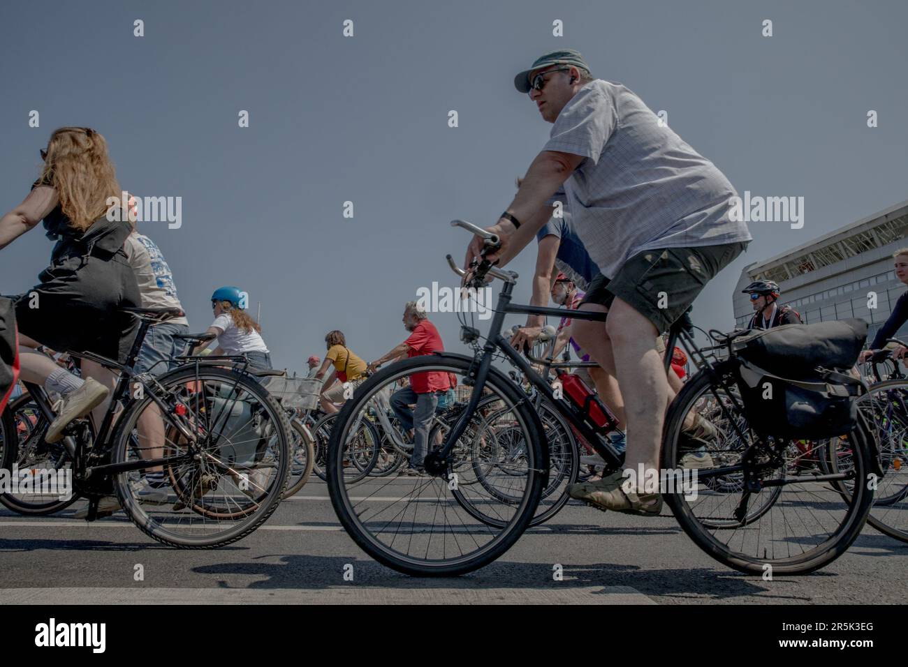 Thousands of cyclists participated in the annual bike protest, the ...