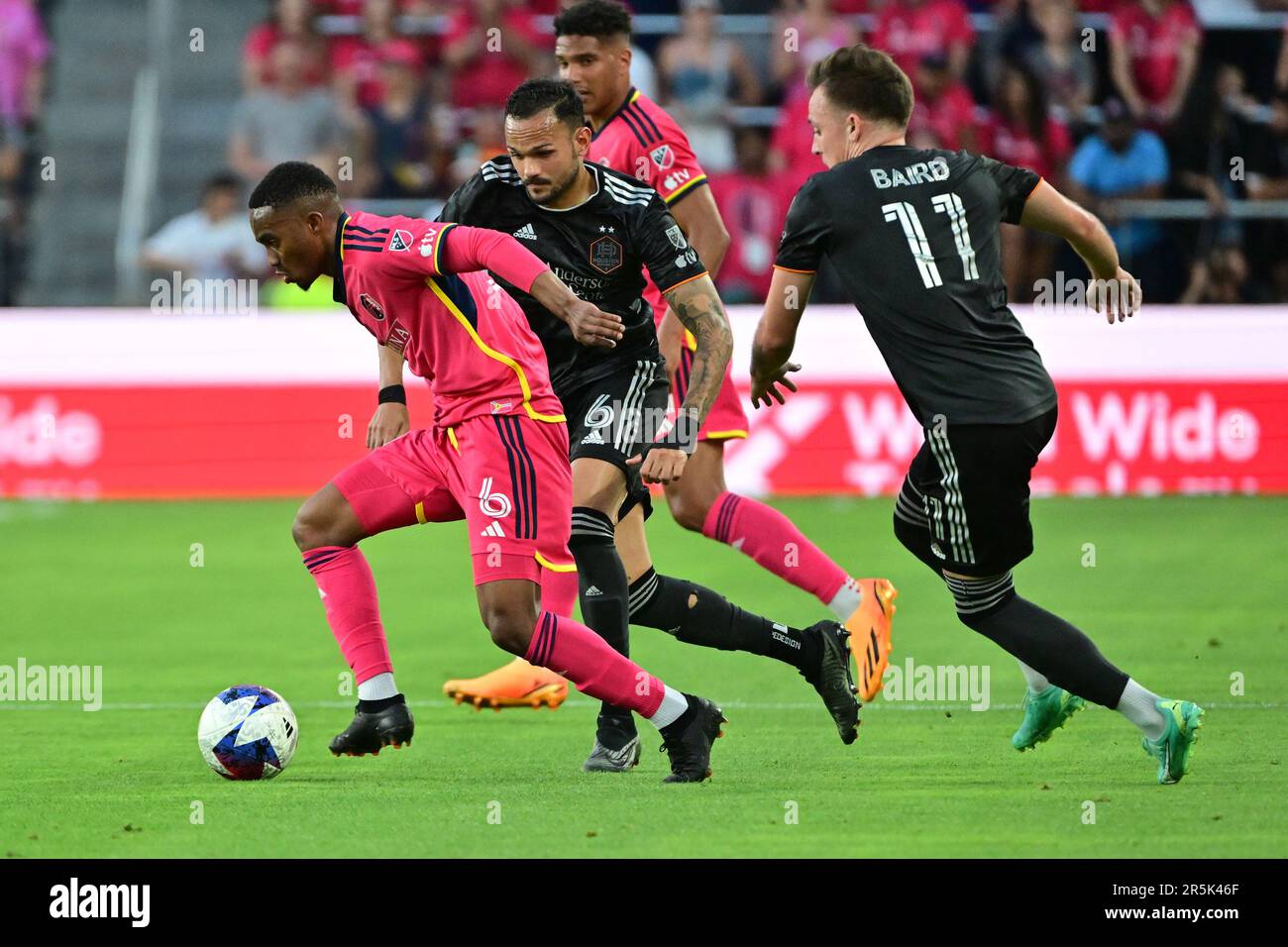 St. Louis, USA. 03rd June, 2023. St. Louis City midfielder Njabulo Blom ...