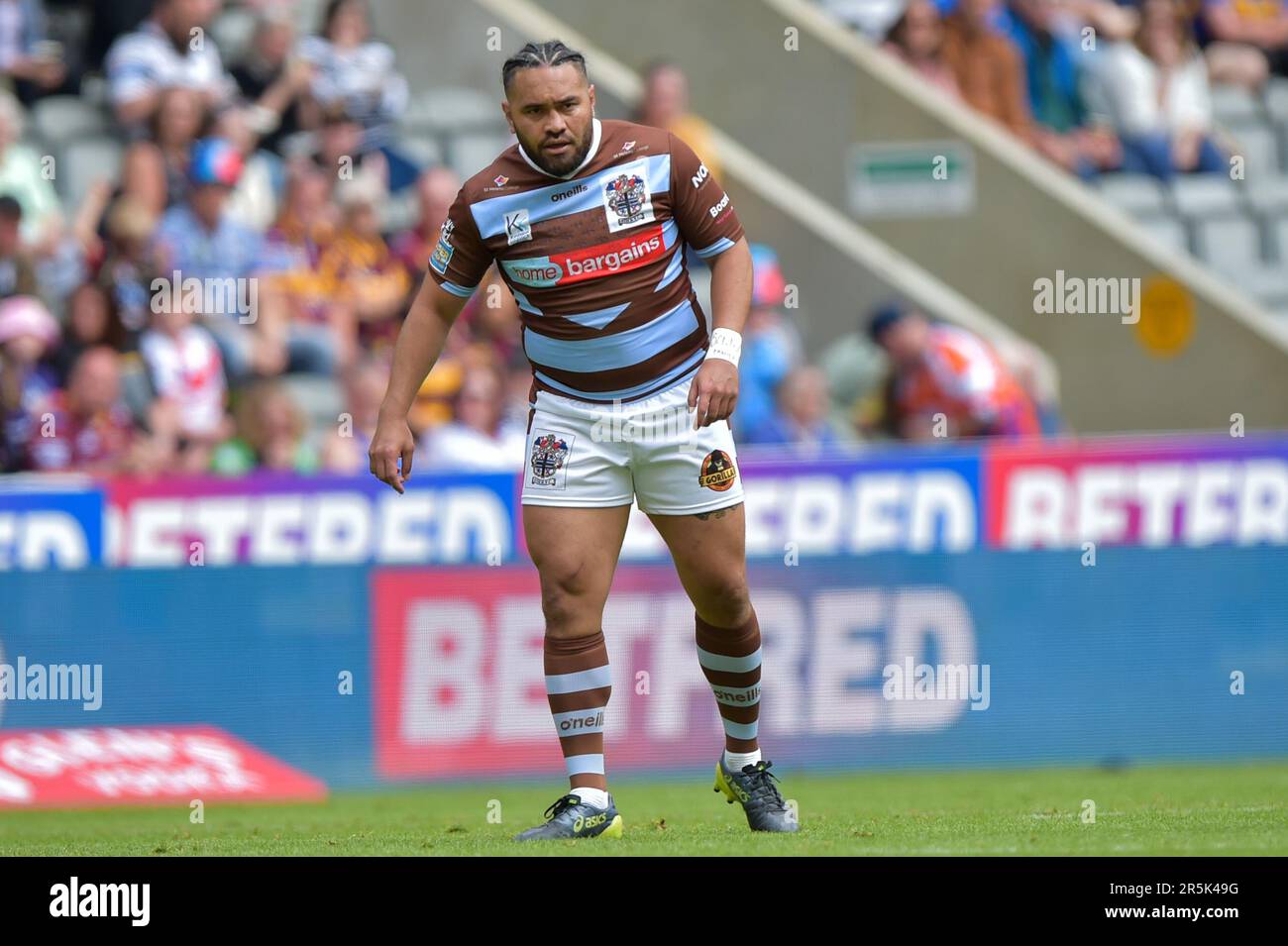 Konrad Hurrell #23 of St Helens during the Magic Weekend match St ...