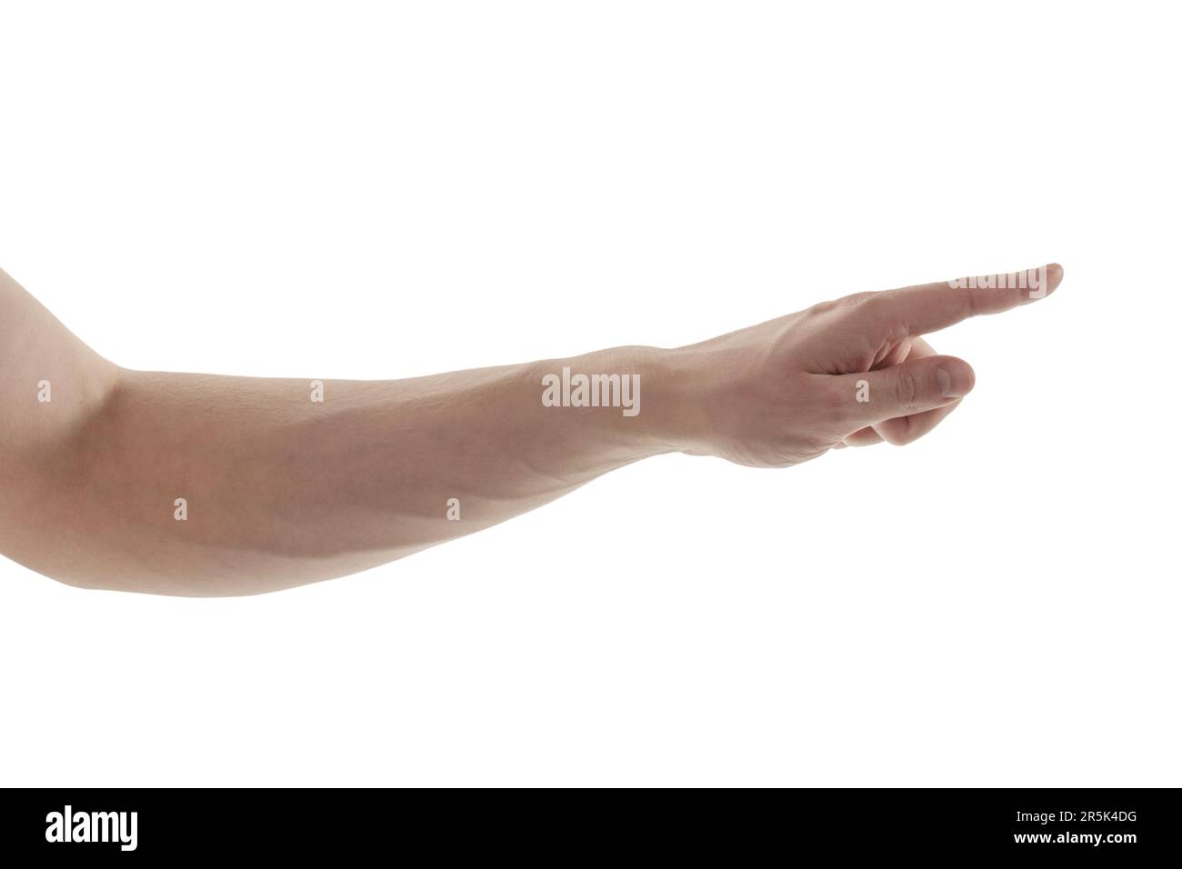 man hand touch gesture isolated on white background, template photo ...