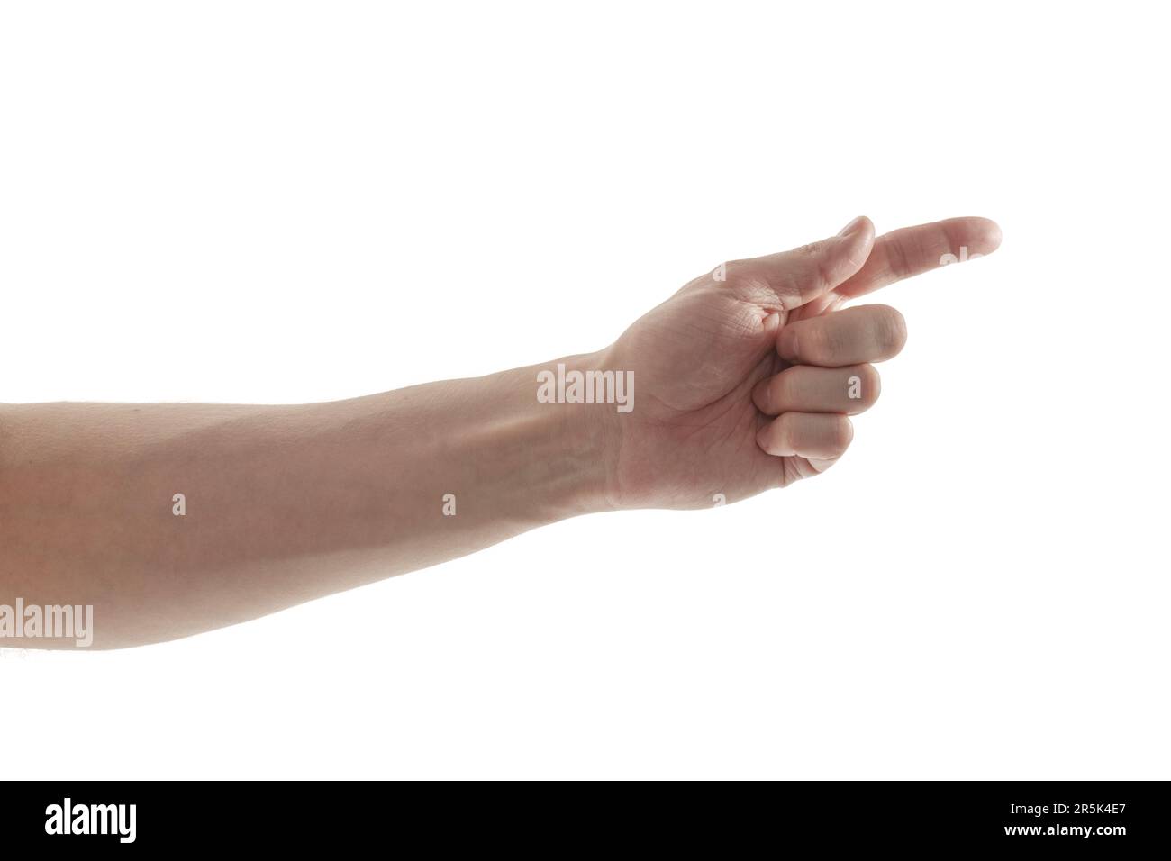 man hand touch gesture isolated on white background, template photo ...