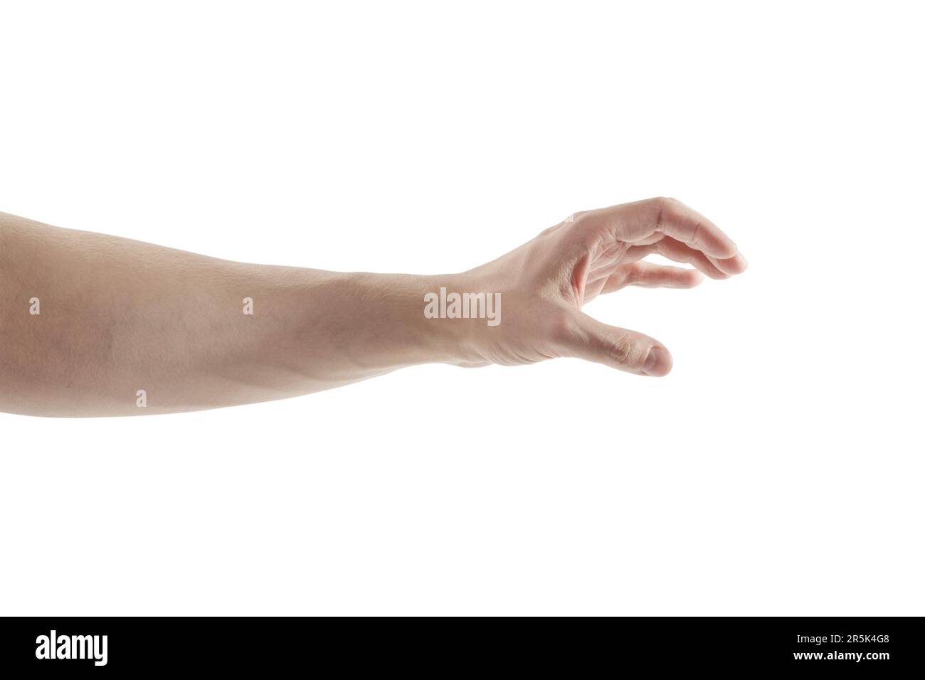 Man hand to grab something isolated on white background, photo for ...