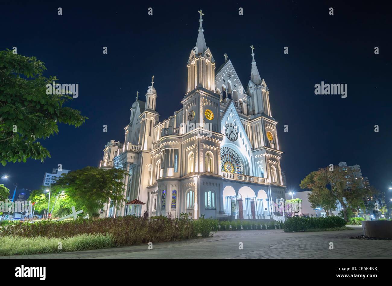 Itajaí-sc,Brazil-July 02,2023 Mother Church(igreja matriz), historic church and one of the main ...