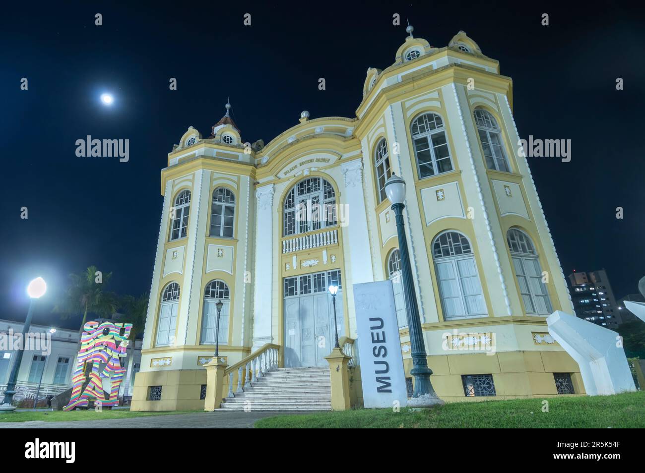 Itajaí-sc,Brazil-July 02,2023 Palace marcos konder,historical museum of itajai sc,view from ...