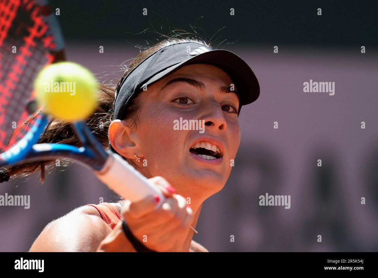 Russia's Elina Avanesyan plays a shot against Karolina Muchova of the ...