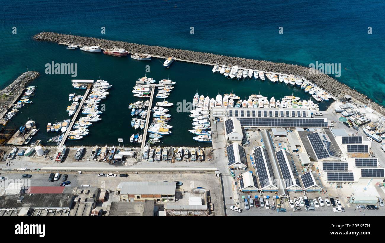 Bridgetown. 30th May, 2023. This aerial photo taken on May 30, 2023 ...