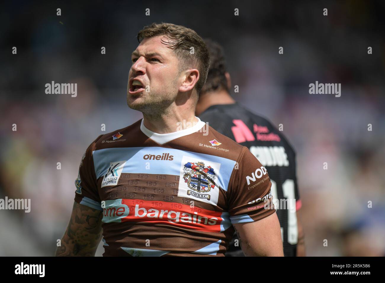 Newcastle, UK. 4th June, 2023. Mark Percival of St Helens celebrates ...