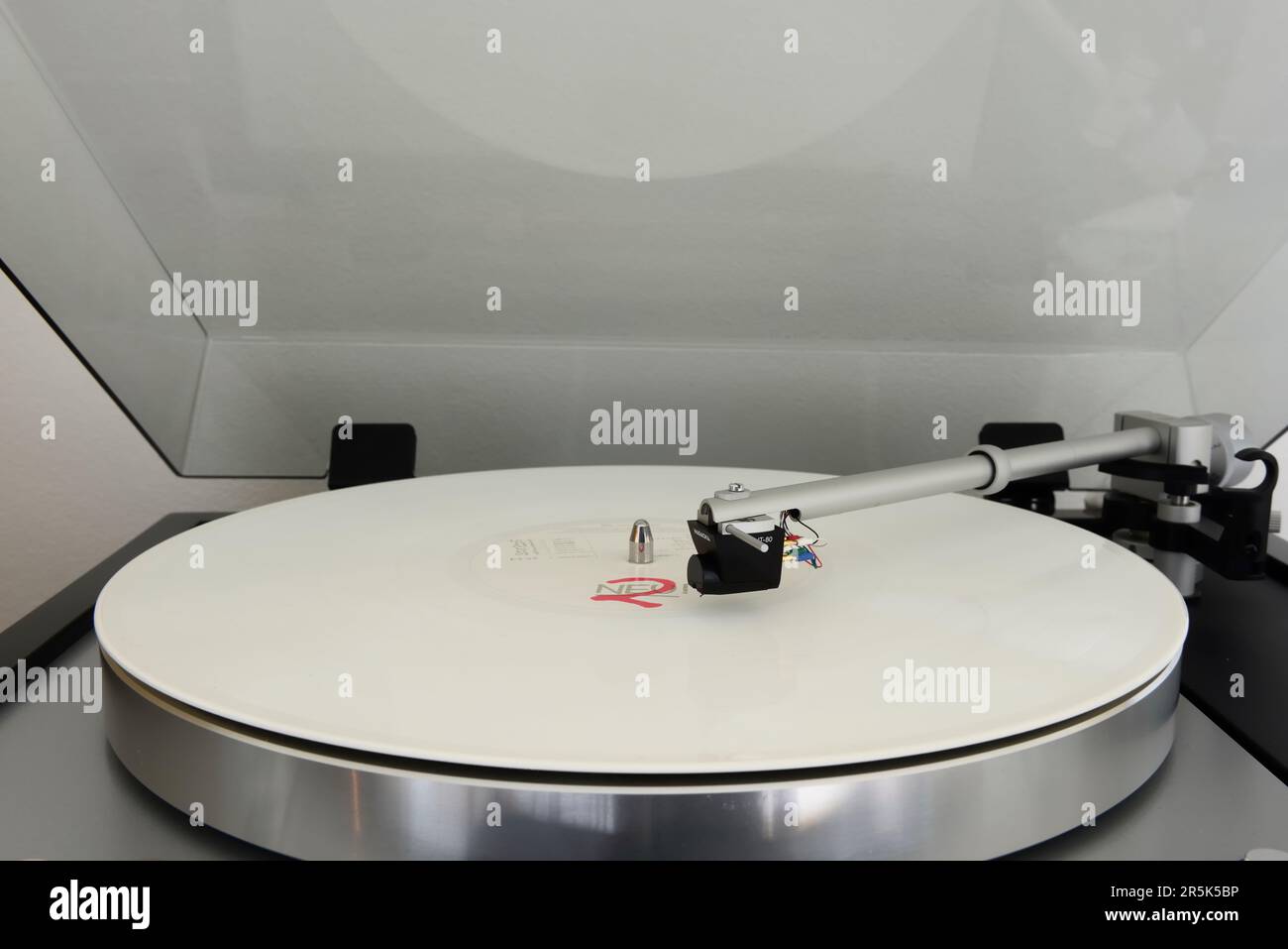 Colored vinyl on the record player Stock Photo - Alamy