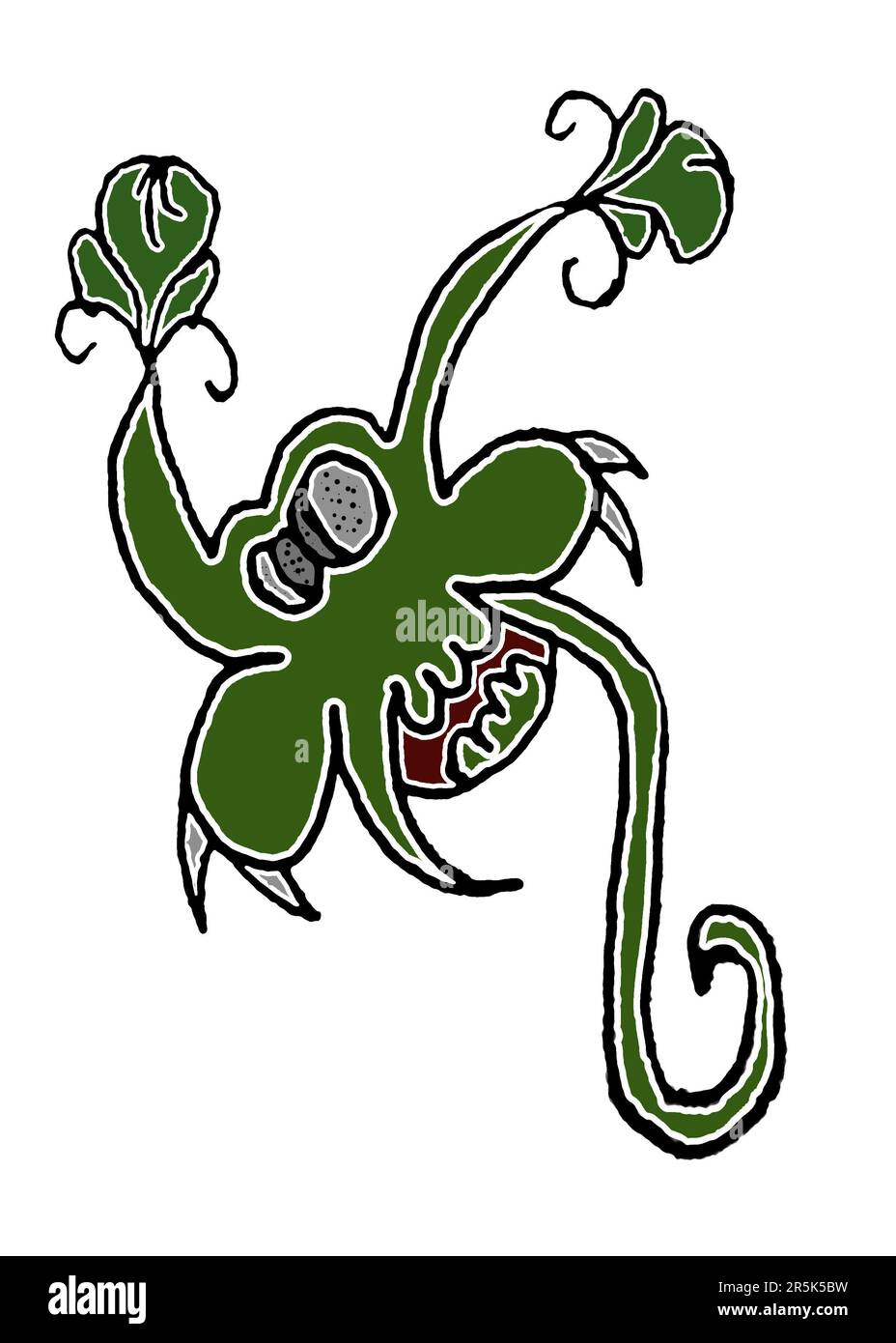 Full body Fantasy angry monster plant colored isolated drawing Stock ...