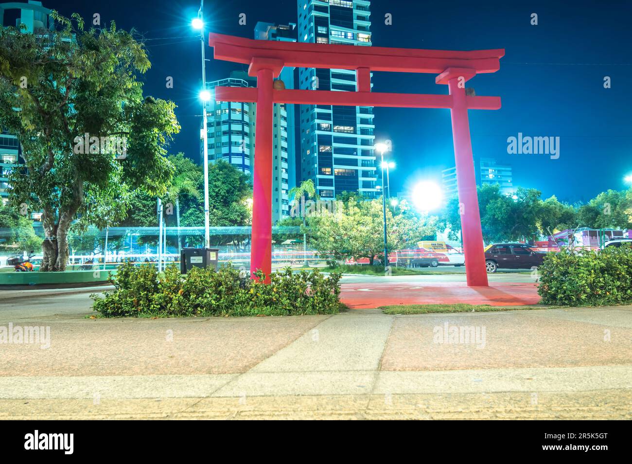 Itajai-sc,Brazil-July 02,2023 Japanese portal on the beira rio, known ...