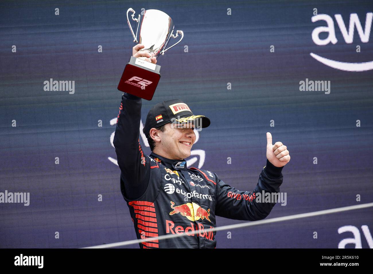 FITTIPALDI Enzo (bra), Rodin Carlin, Dallara F2, portrait podium during ...