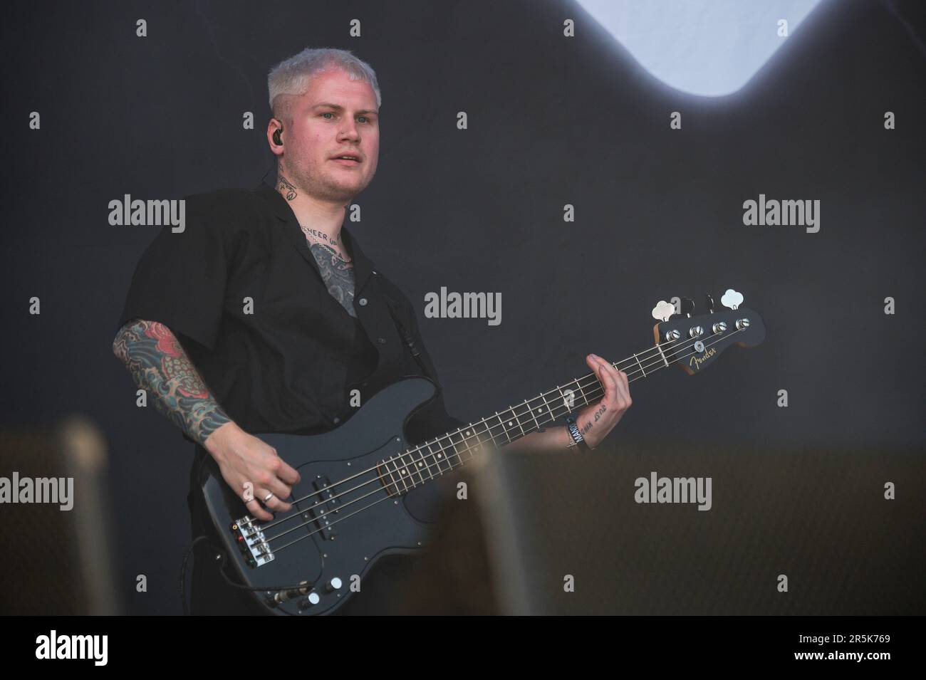 Nuremberg, Germany. 04th June, 2023. Bassist Tom Paton of the band Hot ...