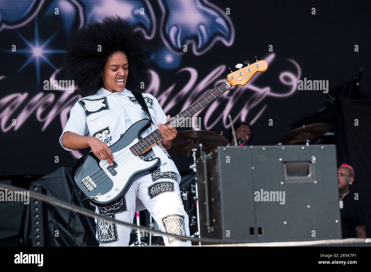 Nuremberg, Germany. 04th June, 2023. Bassist April Kae of the band ...