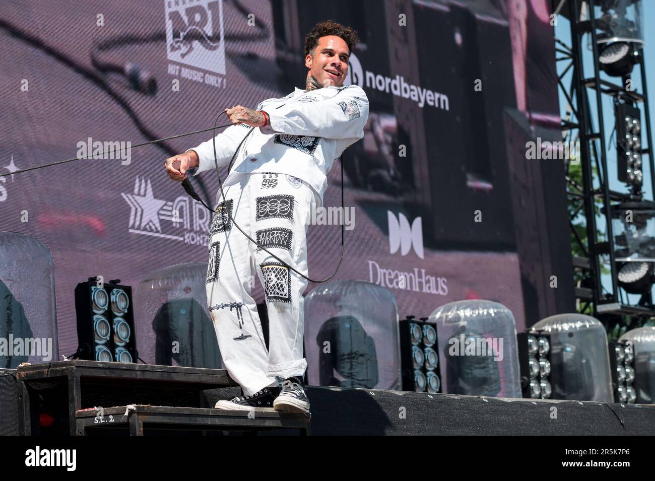 Nuremberg, Germany. 04th June, 2023. Jason Butler of the band Fever 333 ...