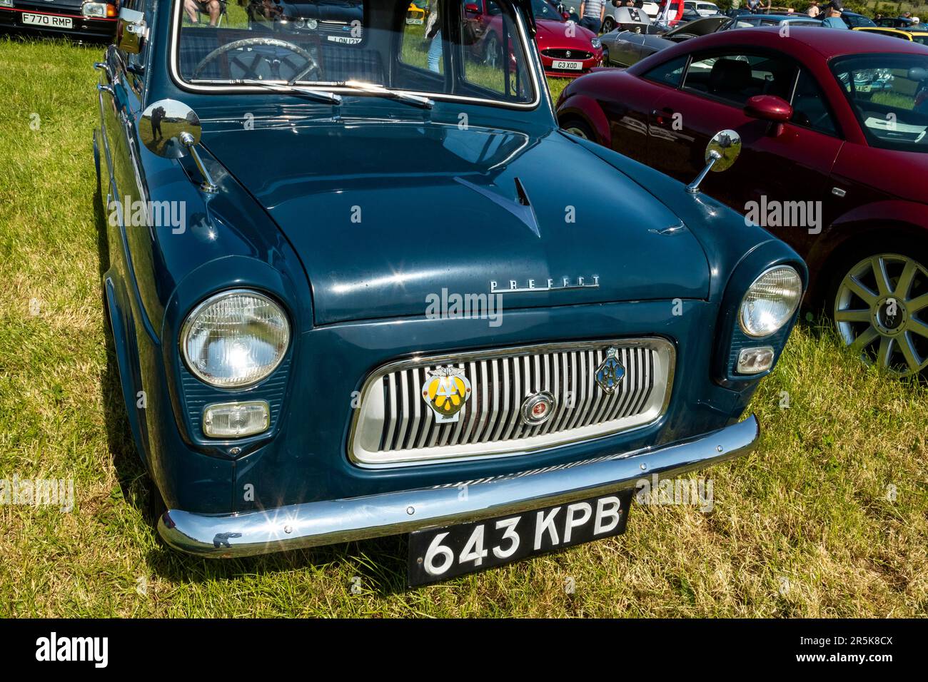 1959 Ford Prefect 100E. Classic car meet at Hanley Farm, Chepstow Stock ...