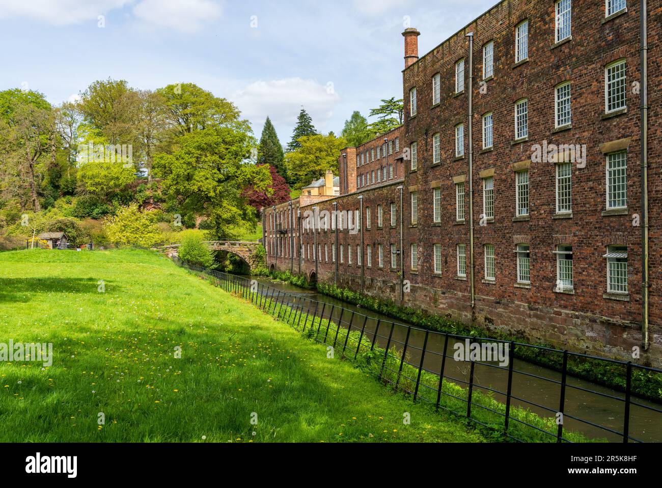 Exterior of restored cotton spinning and weaving mill in north of ...