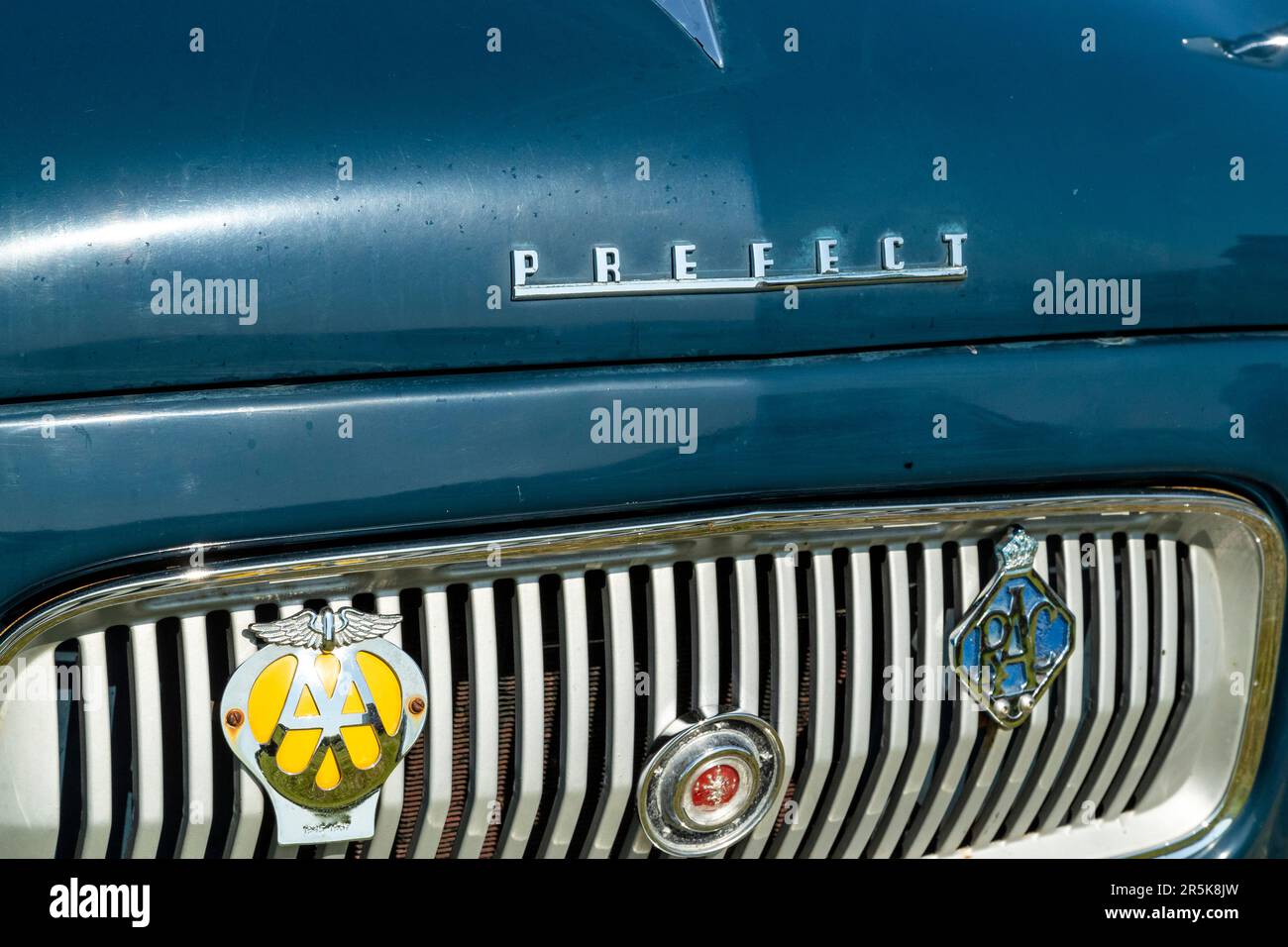 1959 Ford Prefect 100E. Classic car meet at Hanley Farm, Chepstow Stock ...