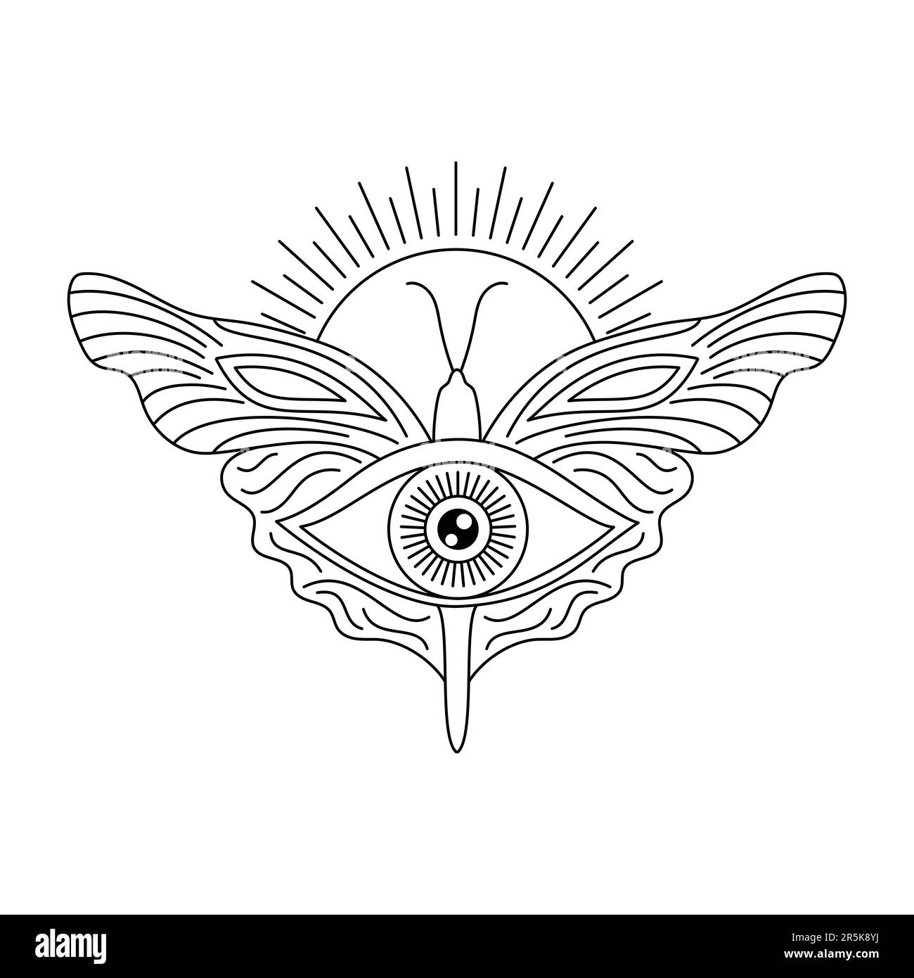 All Seeing Eye And Butterfly Stock Vector Image And Art Alamy